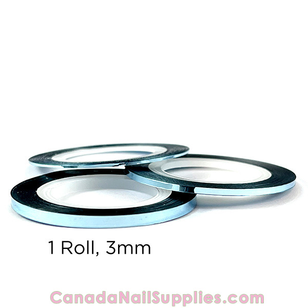 Nail Striping Tape - Metallic Light Blue - 1 roll - 3mm width | Canada ...
