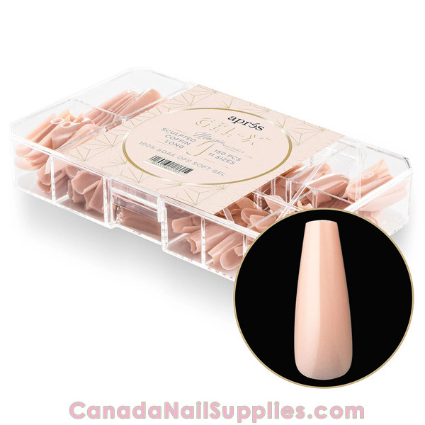 Apres Neutral Gel-X Tips - Sculpted Coffin Long, Maisie - 150 pcs, 11 ...