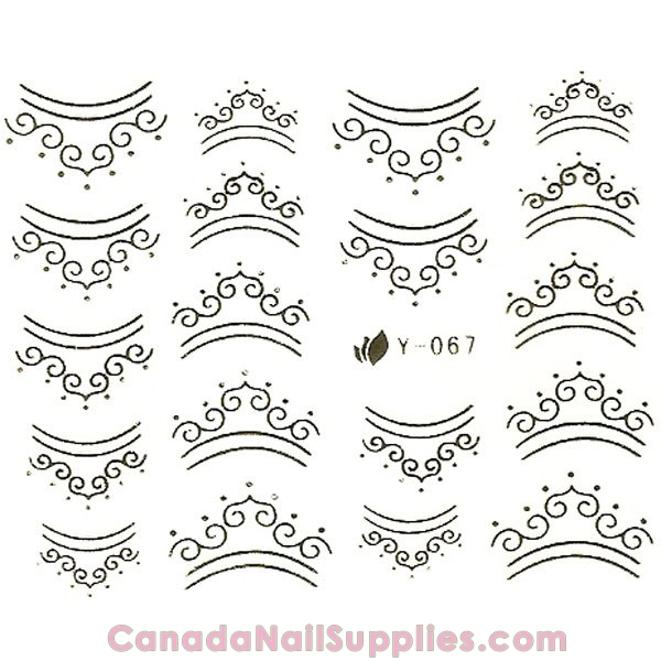 Gold Filigree Scroll Water Decals | Canada Nail Supplies